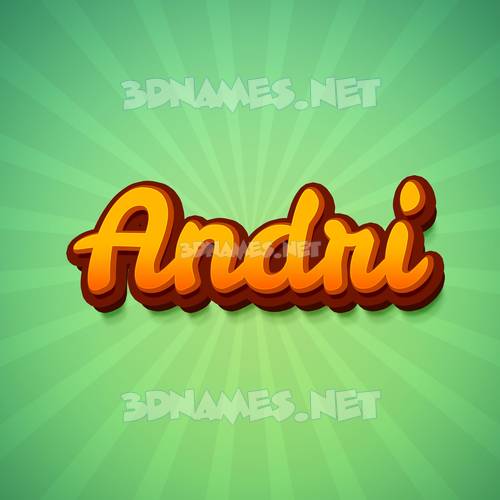 Preview of Green Rays 3D name for "andri"