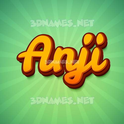 Preview of Green Rays 3D name for "anji"