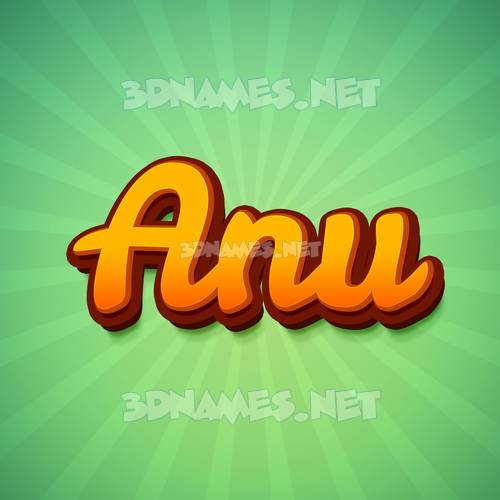 Preview of Green Rays 3D name for "anu"