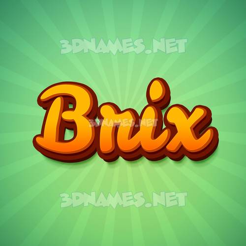Preview of Green Rays 3D name for "brix"