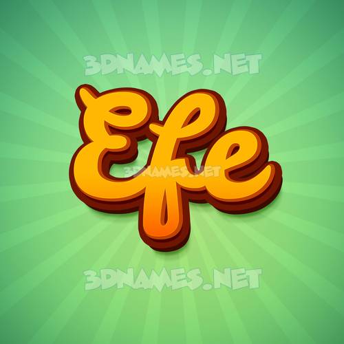 Preview of Green Rays 3D name for "efe"