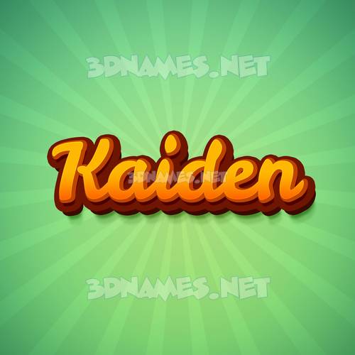 Preview of Green Rays 3D name for "kaiden"