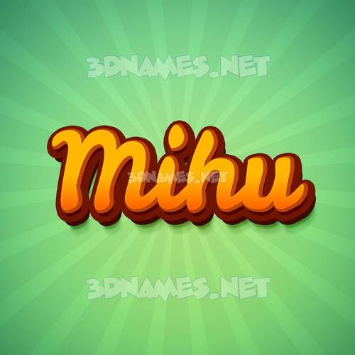 Preview of Green Rays 3D name for "mihu"