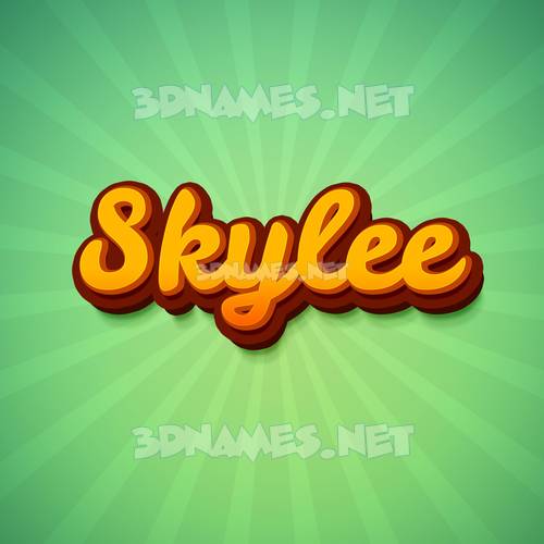 Preview of Green Rays 3D name for "Skylee"