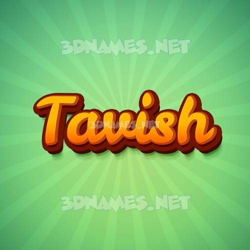 Preview of Green Rays 3D name for "tavish"