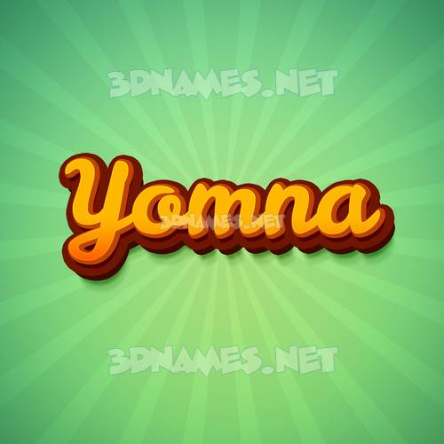 Preview of Green Rays 3D name for "yomna"