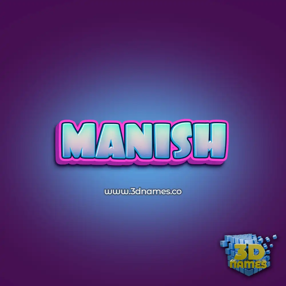 Phat Purple 3D Name Wallpaper for "manish" | Custom Wallpaper | 3D Names