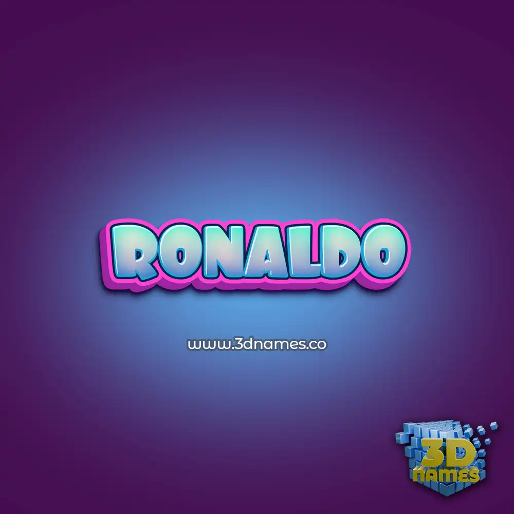 Phat Purple 3D Name Wallpaper for "ronaldo" | Custom Wallpaper | 3D Names