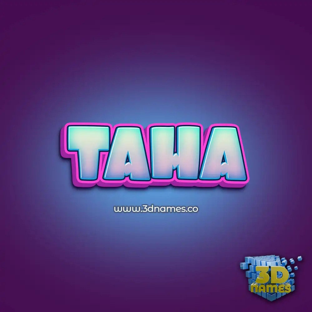 Preview of Phat Purple 3D name for "taha"