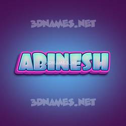 17 3D Names for "abinesh"