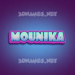 Mounika Name Logo
