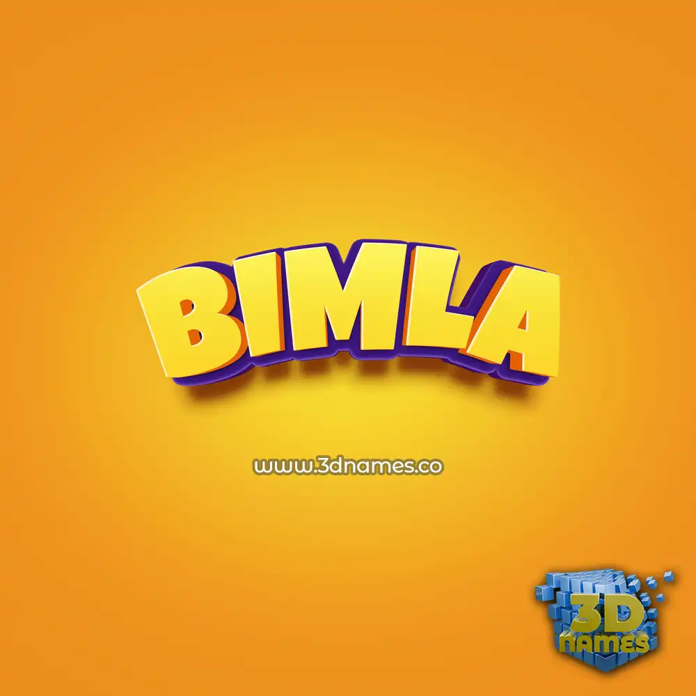 Preview of Orange Toon 3D name for "Bimla"