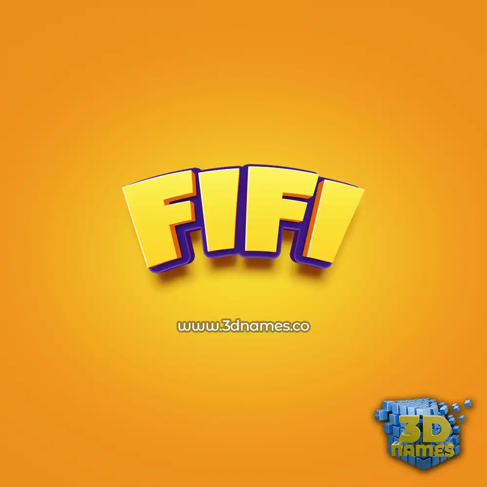 Preview of Orange Toon 3D name for "fifi"