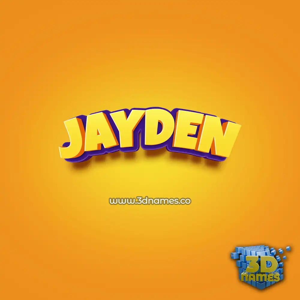 Preview of Orange Toon 3D name for "jayden"