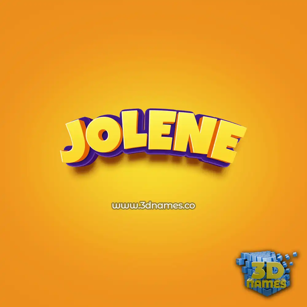 Orange Toon 3D Name Wallpaper for "jolene" | Custom Wallpaper | 3D Names