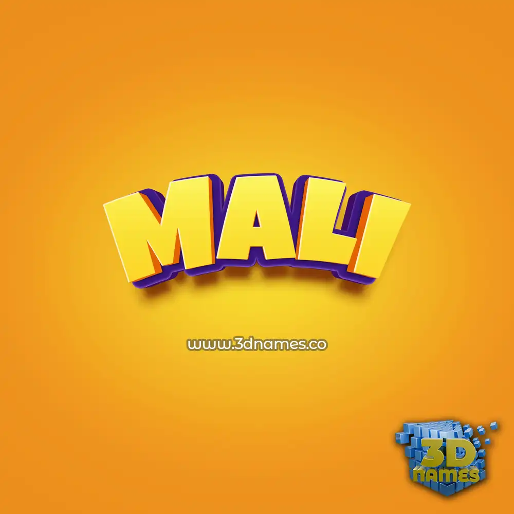 Preview of Orange Toon 3D name for "mali"