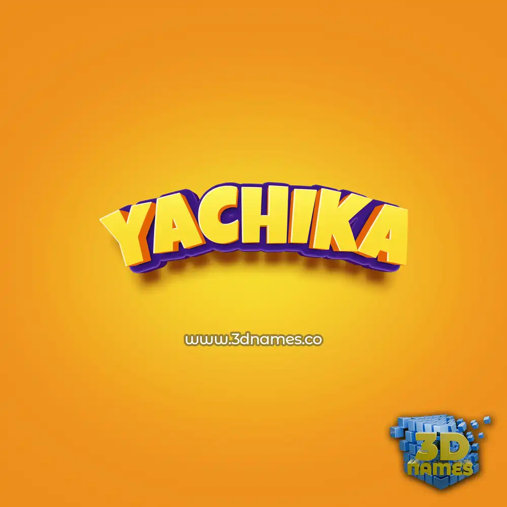 Orange Toon 3D Name Wallpaper for "yachika" | Custom Wallpaper | 3D Names