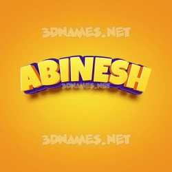 17 3D Names for "abinesh"