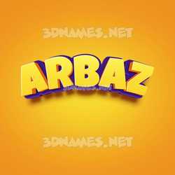 40 3D Names for "arbaz"