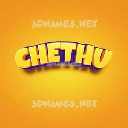20 3D Names for "chethu"