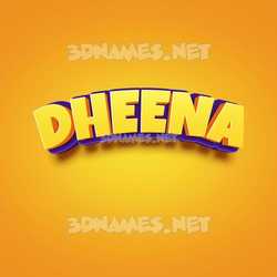 19 3D Names for "dheena"