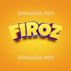 51 3D Names for "firoz"