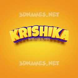 13 3D Names for "krishika"
