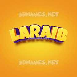 33 3D Names for "laraib"