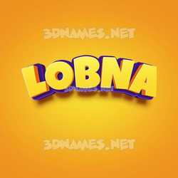 20 3D Names for "lobna"