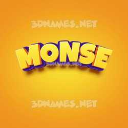19 3D Names for "monse"