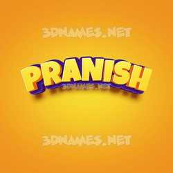 16 3D Names for "pranish"