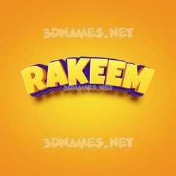 12 3D Names for "rakeem"