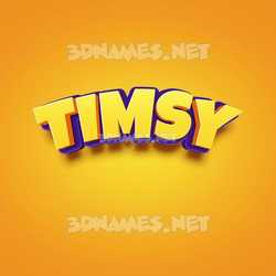 15 3D Names for "timsy"