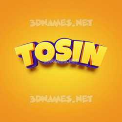 8 3D Names for "tosin"