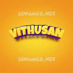 12 3D Names for "vithusan"