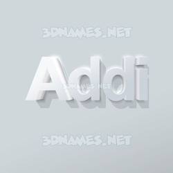 35 3D Names for "addi"