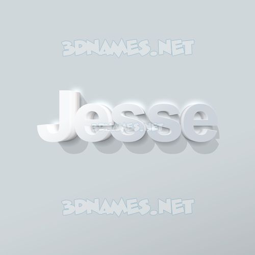 Preview of Clean White 3D name for "jesse"