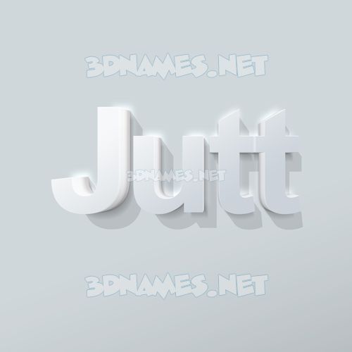 Preview of Clean White 3D name for "jutt"