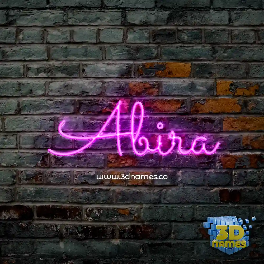 Pink Neon 3D Name Wallpaper for "abira" | Custom Wallpaper | 3D Names