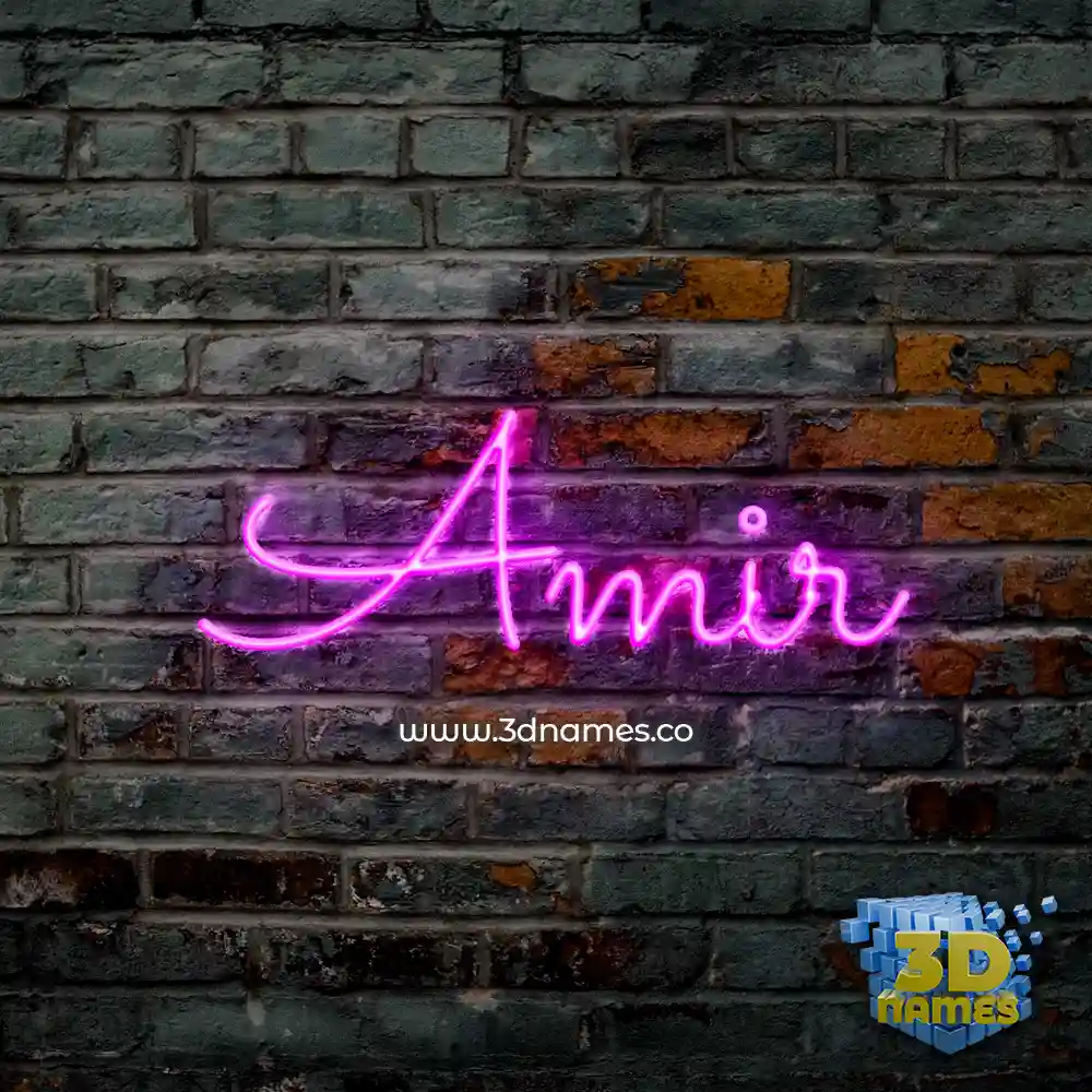 Preview of Pink Neon 3D name for "amir"