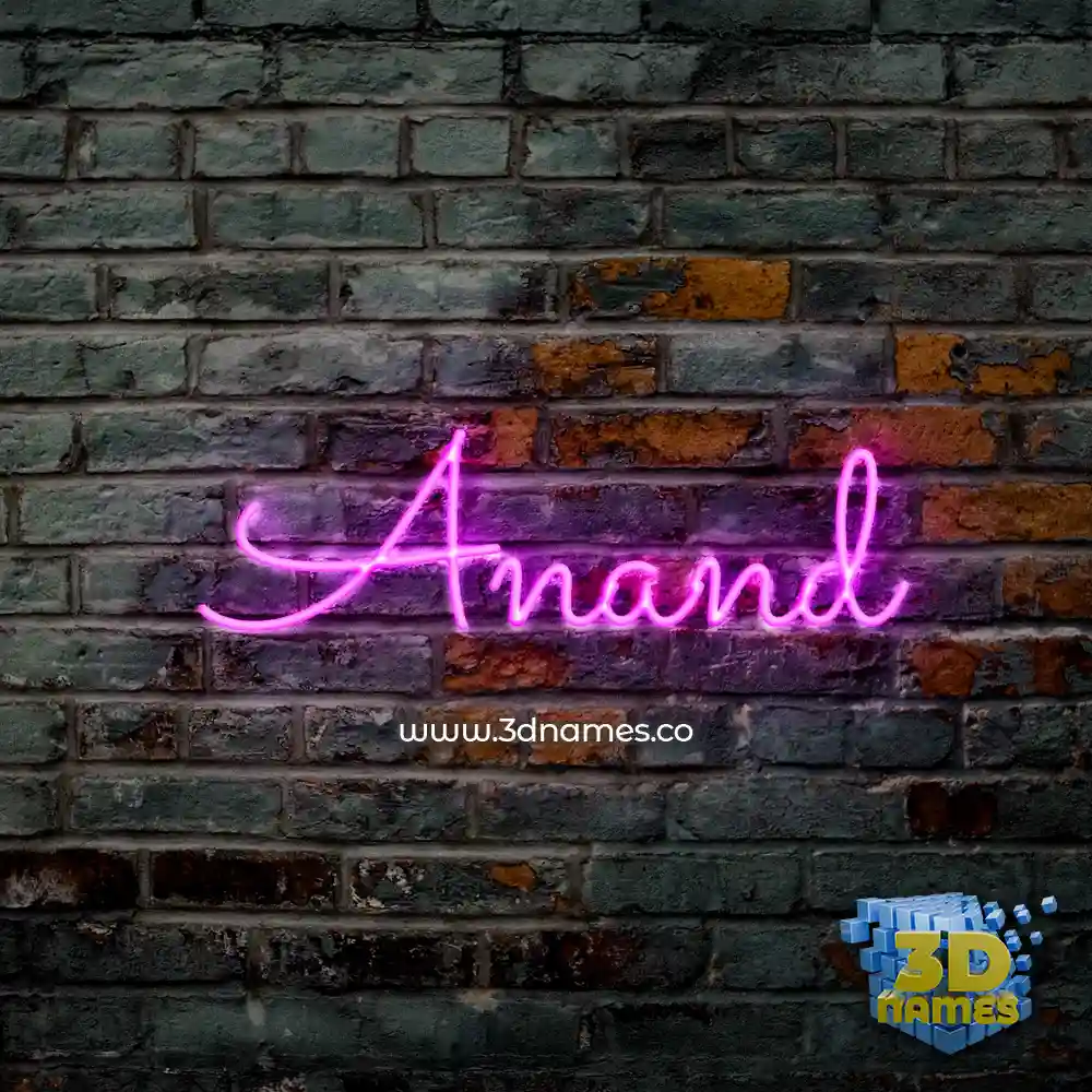 Pink Neon 3D Name Wallpaper for "anand" | Custom Wallpaper | 3D Names