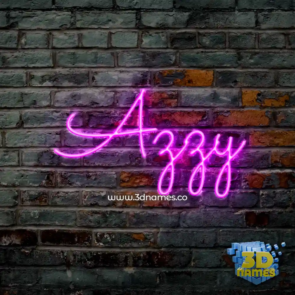 Pink Neon 3D Name Wallpaper for "azzy" | Custom Wallpaper | 3D Names