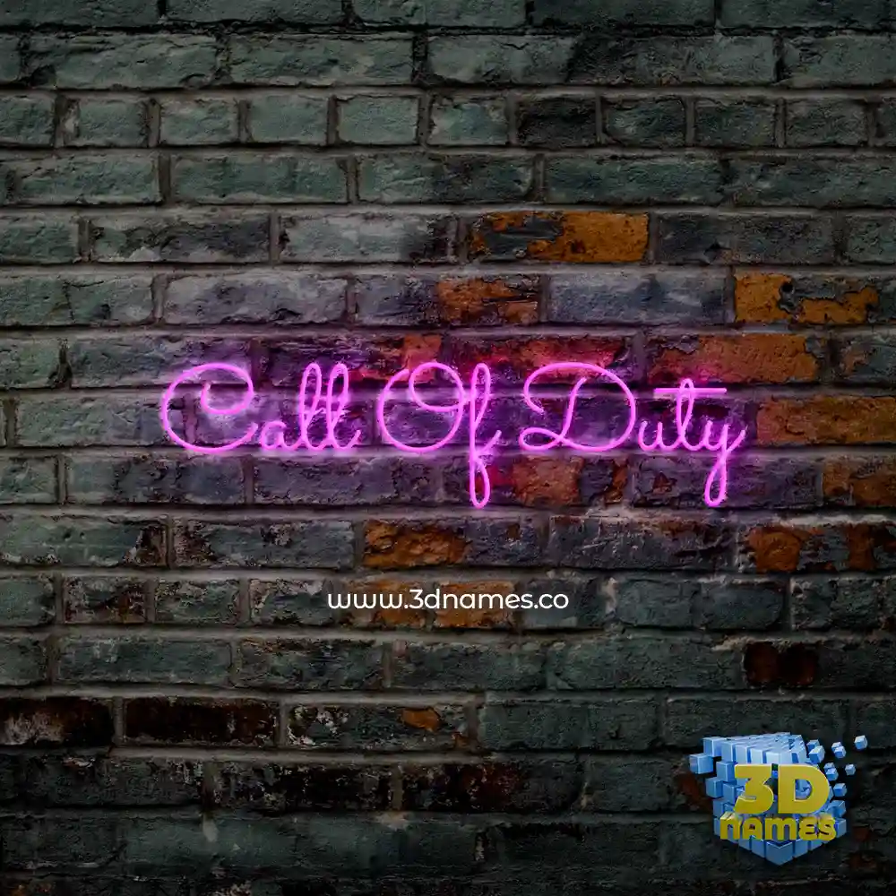 Pink Neon 3D Name Wallpaper for "call of duty" | Custom Wallpaper | 3D ...