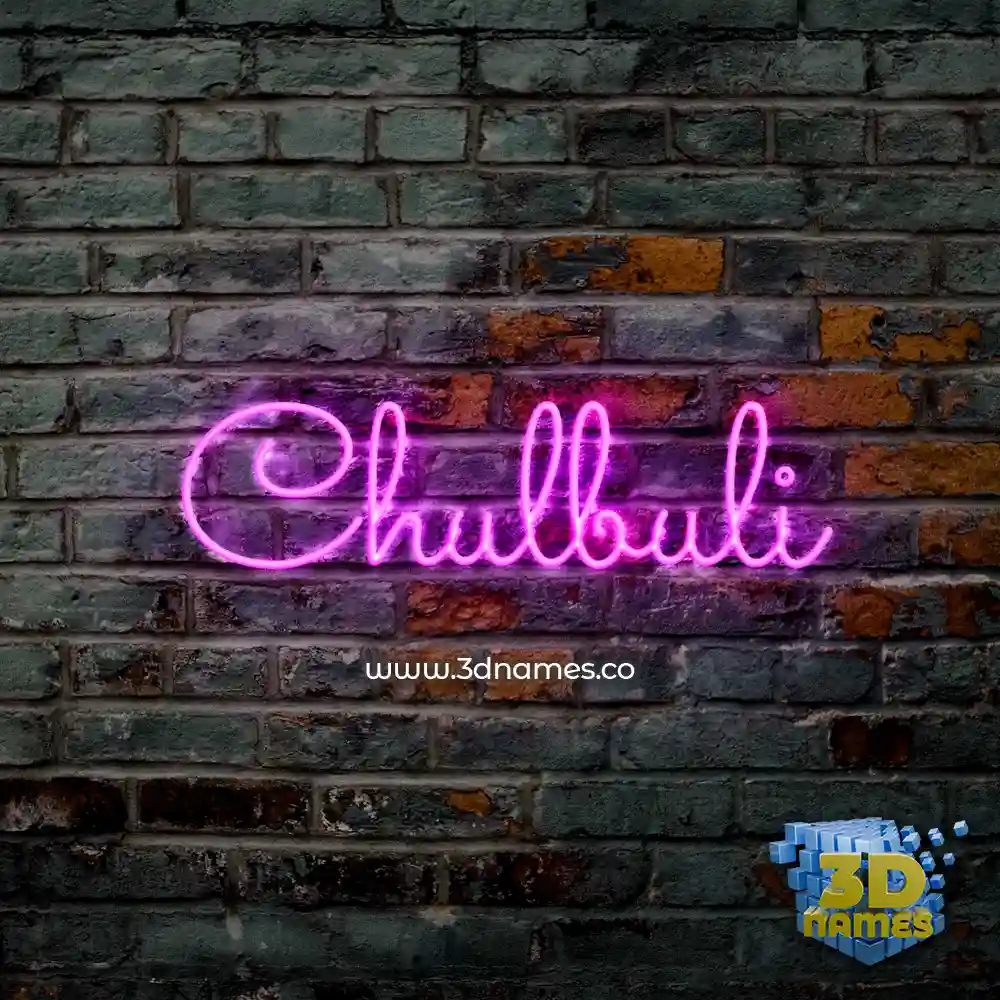 Pink Neon 3D Name Wallpaper for "chulbuli" | Custom Wallpaper | 3D Names