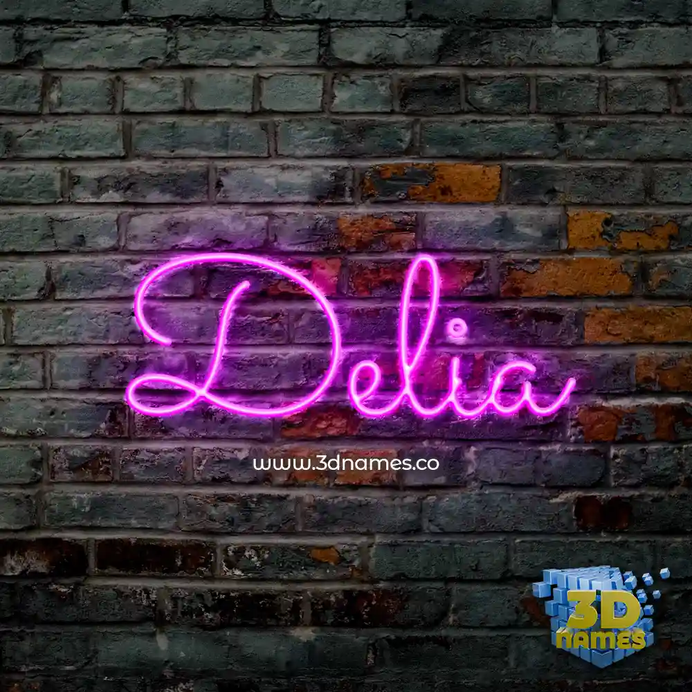 Preview Pink Neon name for "delia"
