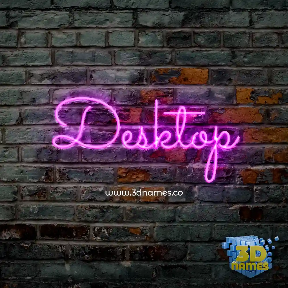 Pink Neon 3D Name Wallpaper for "desktop" | Custom Wallpaper | 3D Names