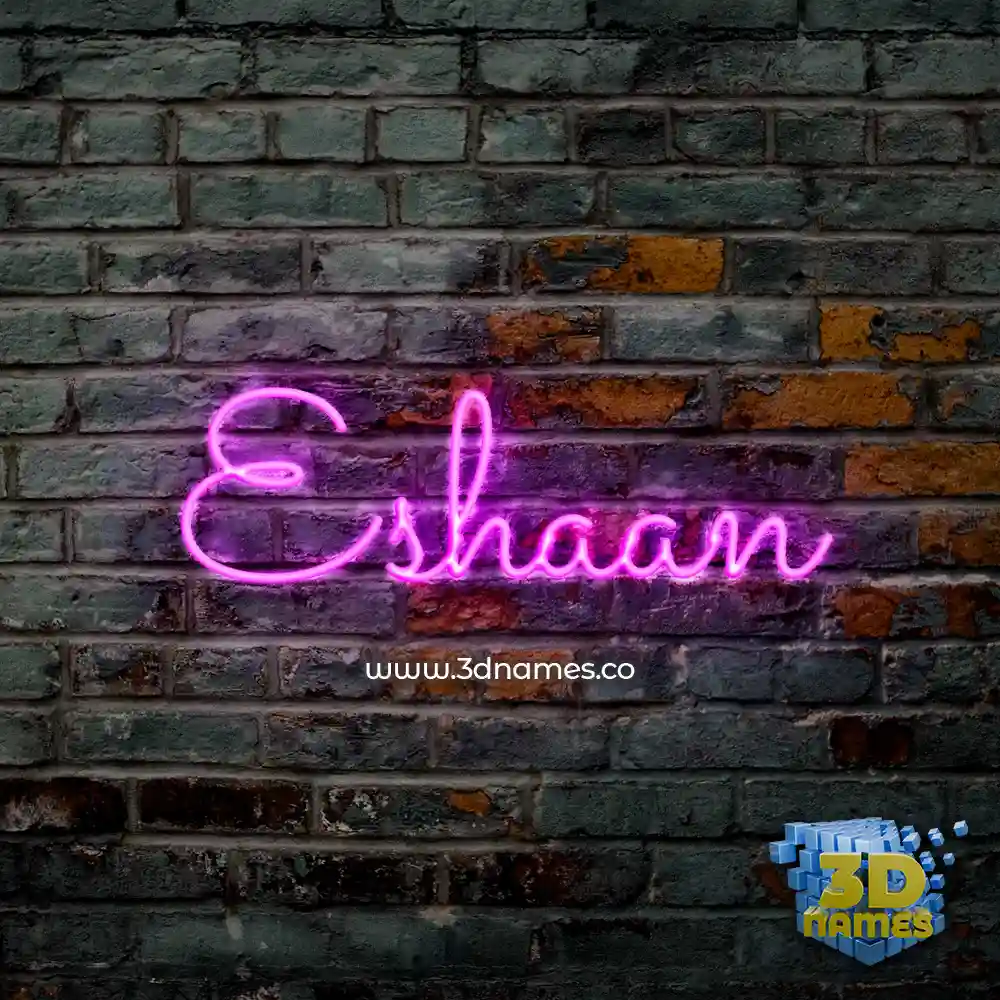 Pink Neon 3D Name Wallpaper for "eshaan" | Custom Wallpaper | 3D Names