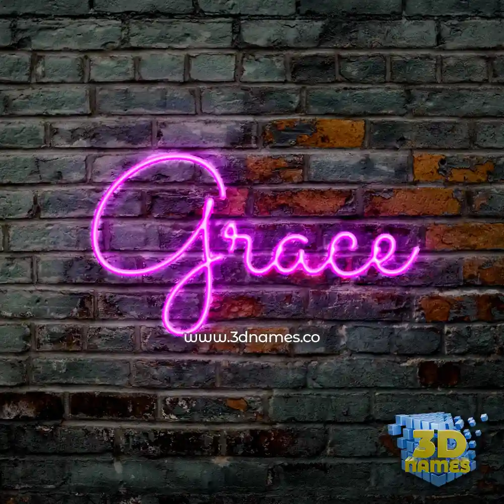 Pink Neon 3D Name Wallpaper for "grace" | Custom Wallpaper | 3D Names