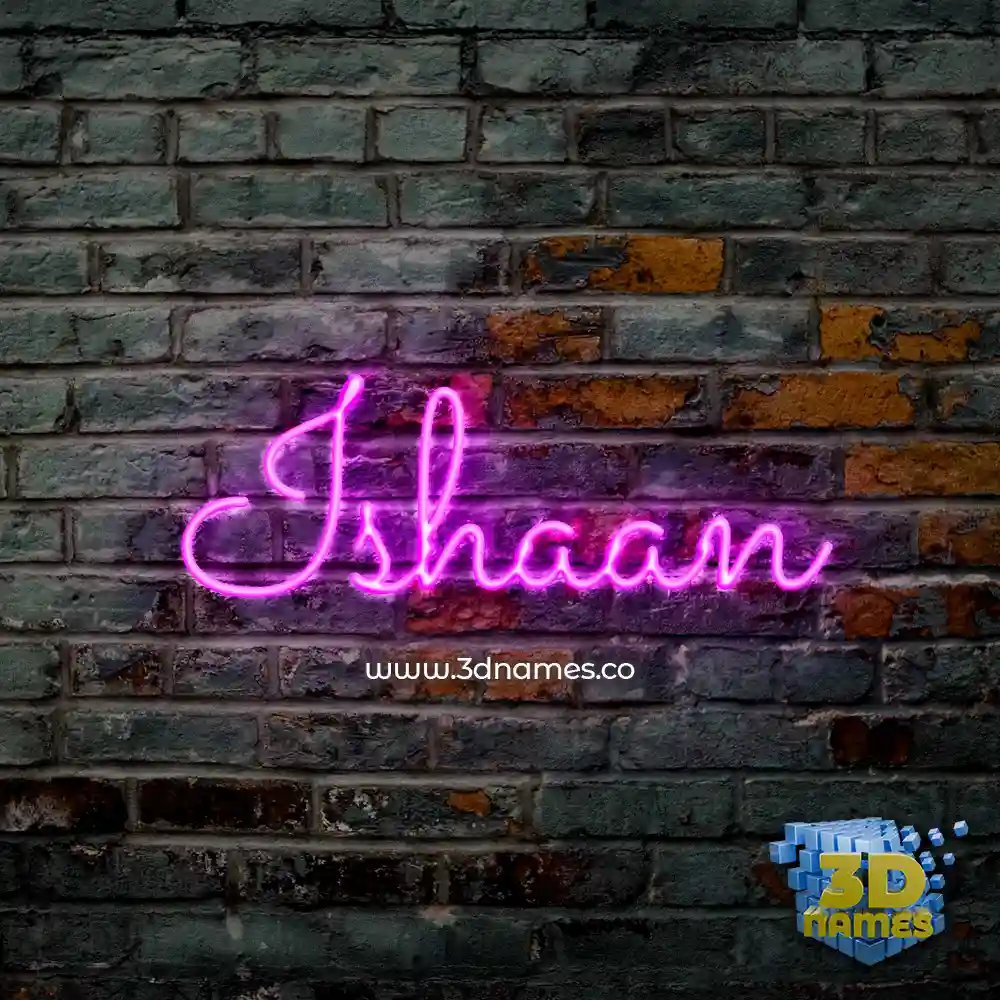 Pink Neon 3D Name Wallpaper for "ishaan" | Custom Wallpaper | 3D Names