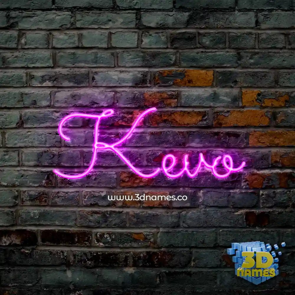 Pink Neon 3D Name Wallpaper for "kevo" | Custom Wallpaper | 3D Names